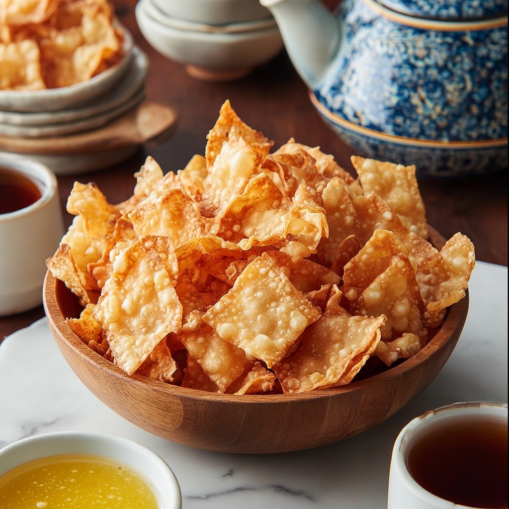 Crispy Fried Wonton Strips with Dipping Sauces Recipe – peruvianfoodrecipes