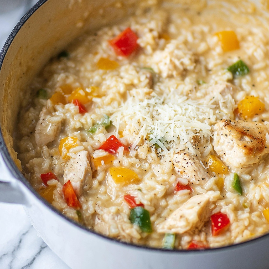 Chicken and Red Bell Pepper Risotto Recipe – peruvianfoodrecipes