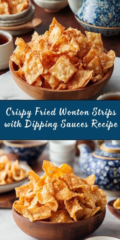 Crispy Fried Wonton Strips with Dipping Sauces Recipe – peruvianfoodrecipes
