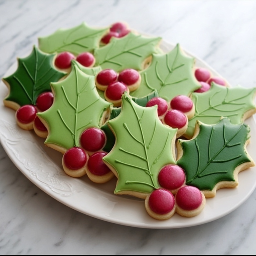 Holly and Berry Sugar Cookies Recipe – peruvianfoodrecipes
